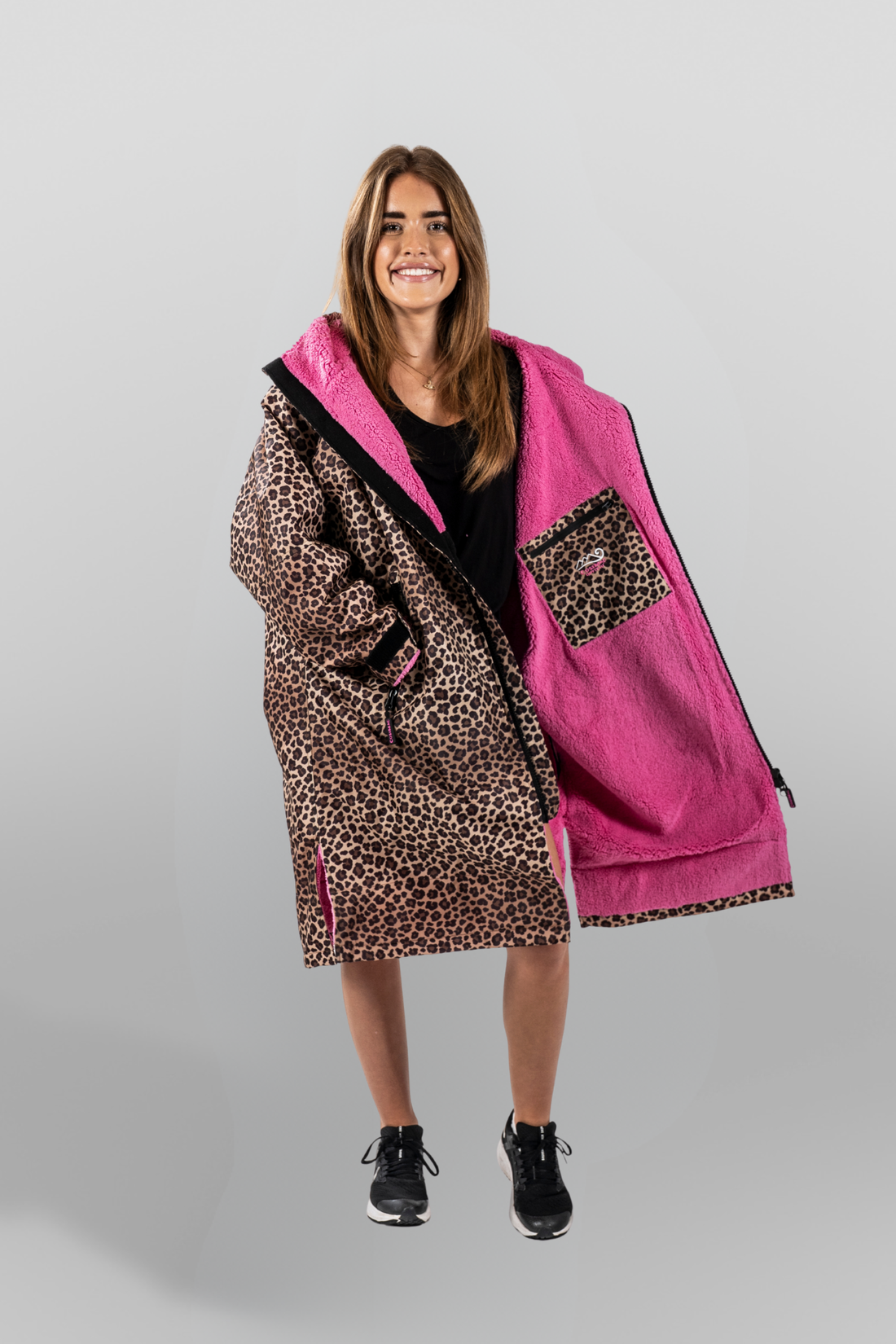 CosiRobe - Waterproof Dry Changing Robe - Leopard Print (Pink Edition ...