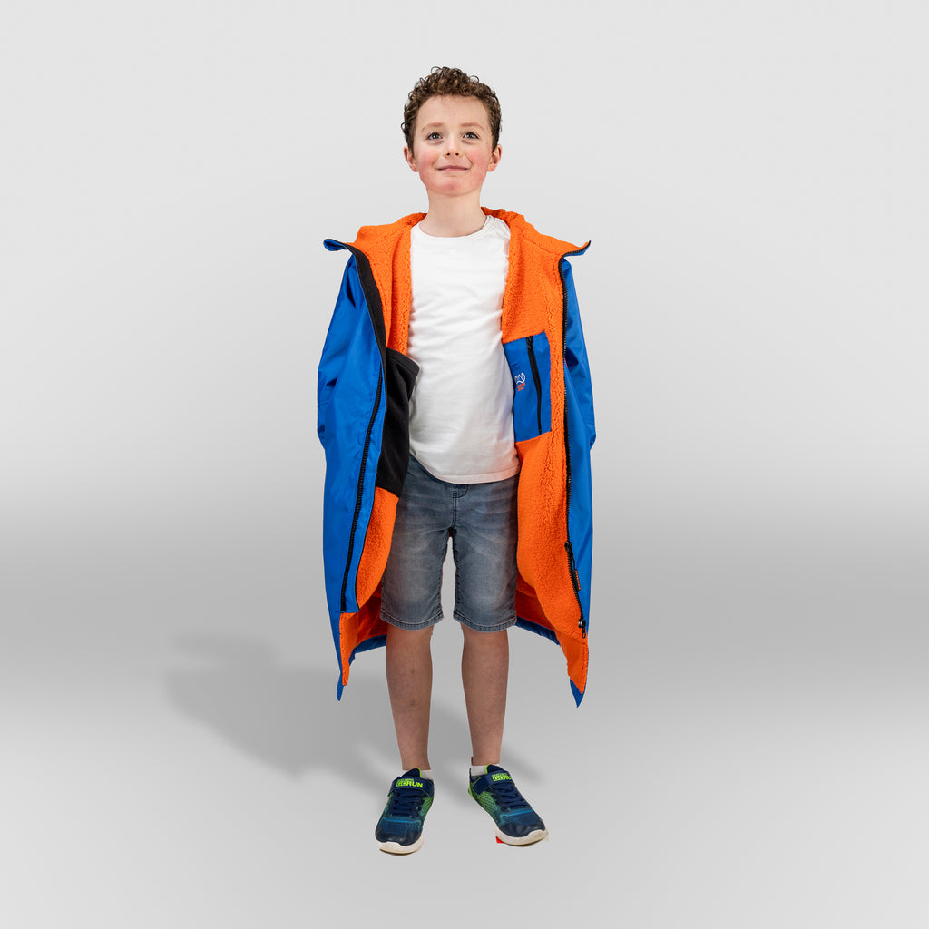 CosiRobe Kids - Waterproof Dry Changing Robe - Blue/Orange – Cosimac