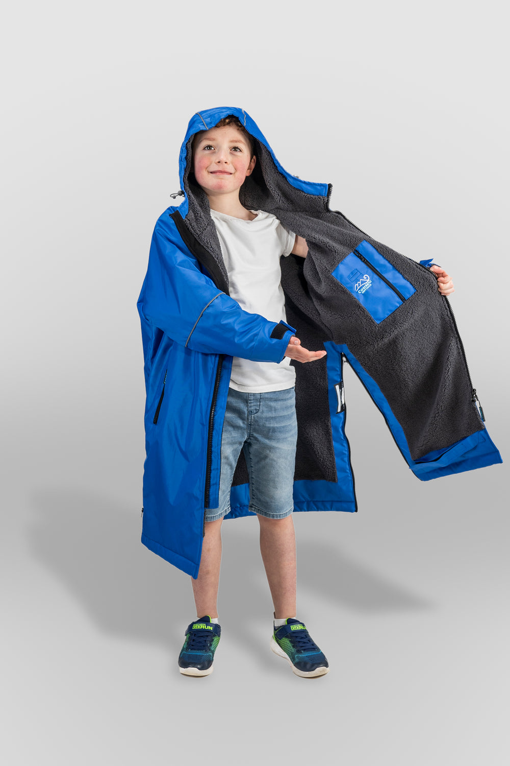 CosiFlex Kids - Waterproof Dry Changing Robe - Blue/Grey – Cosimac