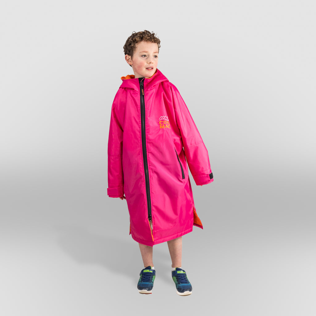 CosiRobe Kids - Waterproof Dry Changing Robe - Pink/Orange – Cosimac