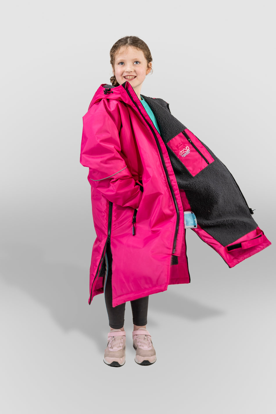 CosiFlex Kids - Waterproof Dry Changing Robe - Pink/Grey – Cosimac