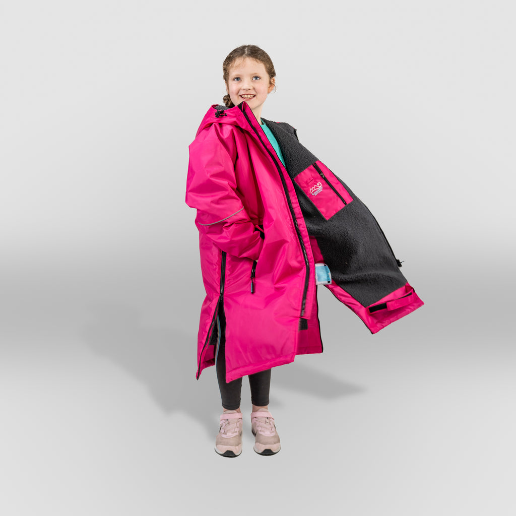 CosiFlex Kids - Waterproof Dry Changing Robe - Pink/Grey – Cosimac